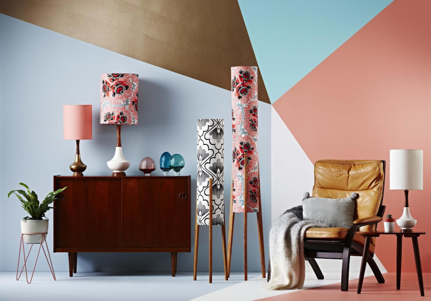 Retro Print Revival Makes '60s-style Lamps with Vintage Fabrics ...