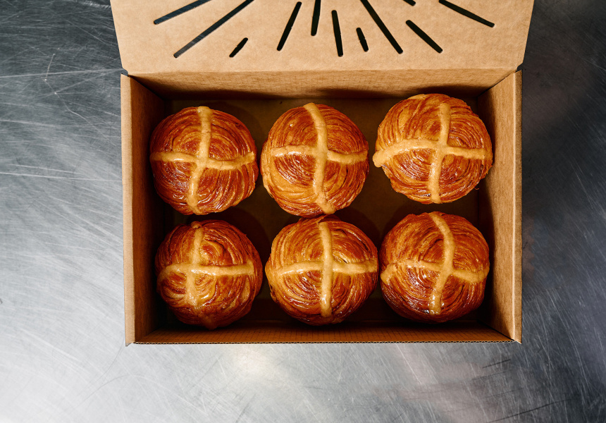 Easter Hot Cross Cruffins at Lune Easter Hot Cross Cruffins at Lune