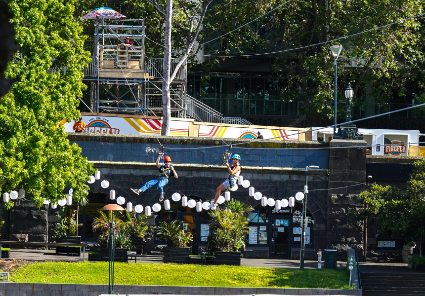 Firefly Zipline Over the Yarra