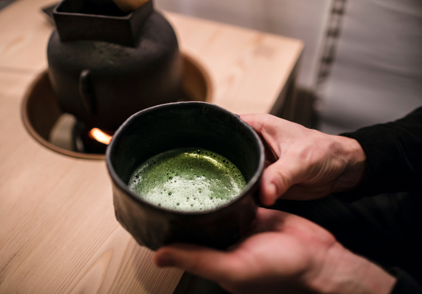 Samu Matcha Teahouse Pops Up in a Cube in Supernormal | Broadsheet Melbourne | Broadsheet