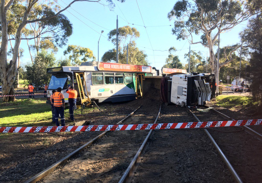 Peak-Hour Truck and Tram Collision, Clean-up Continues I Melbourne ...