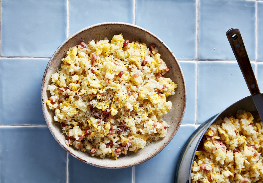 Adam Liaw's Easy 10-Minute Carbonara Fried Rice Recipe
