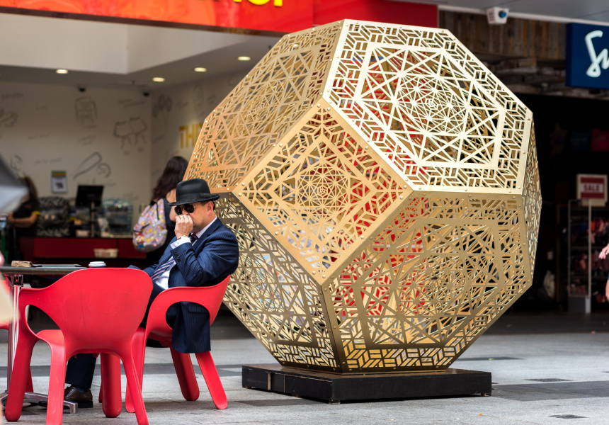 Geometric Sculptures Appear on Rundle Mall