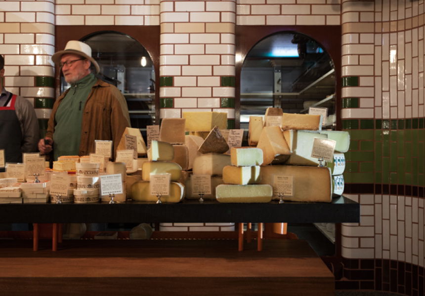 Descending into Spring St Cheese Cellar