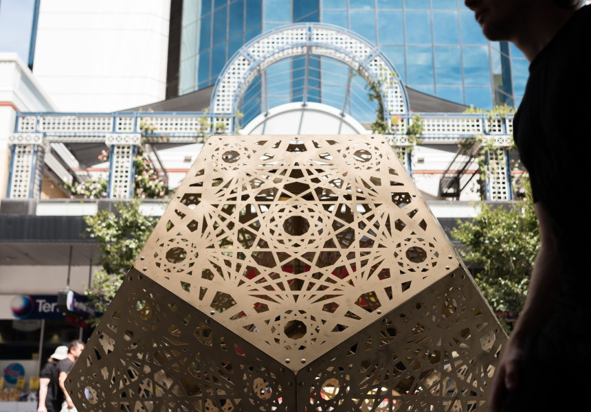 Geometric Sculptures Appear on Rundle Mall