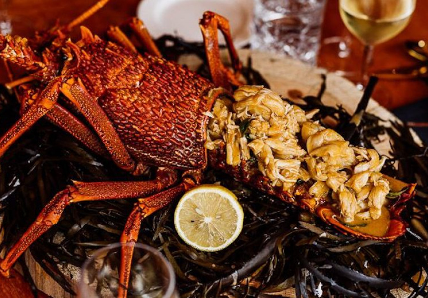 Three Blue Ducks Crayfish Dinner