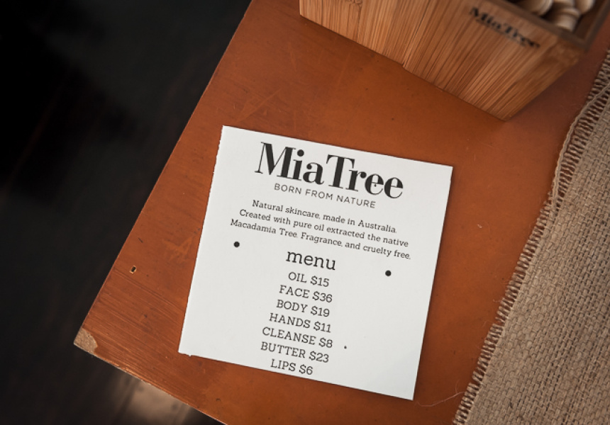Mia Tree skin care line by artist Sam Mitchell-Fin | Broadsheet