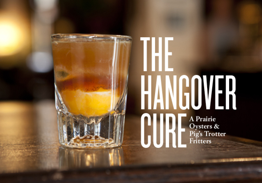 The Hangover Cure: A Prairie Oyster & Pig's Trotter Fritters