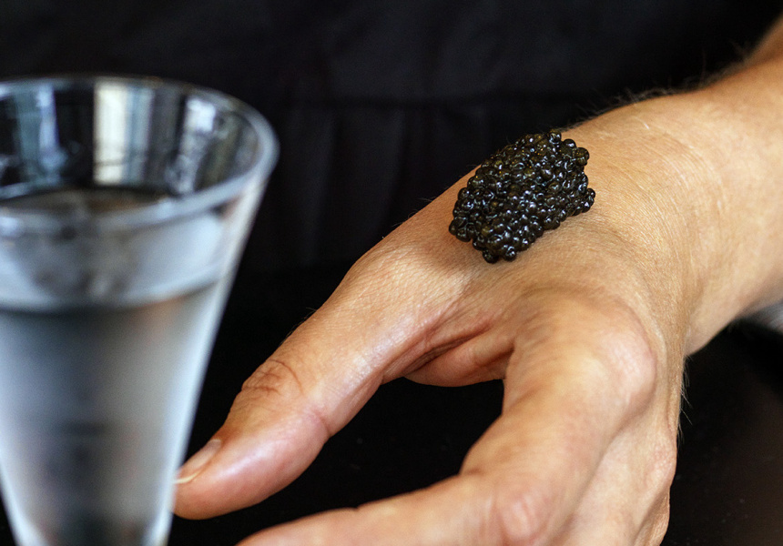 $5 Caviar Bumps at Botswana Butchery