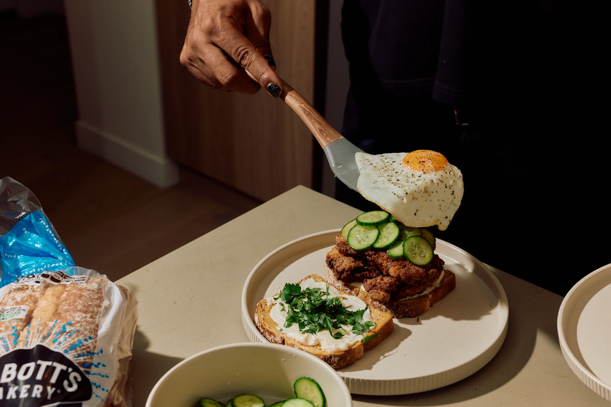 Breakfast Recipe: Fried Chicken Sourdough Sandwich With Hot Honey and ...