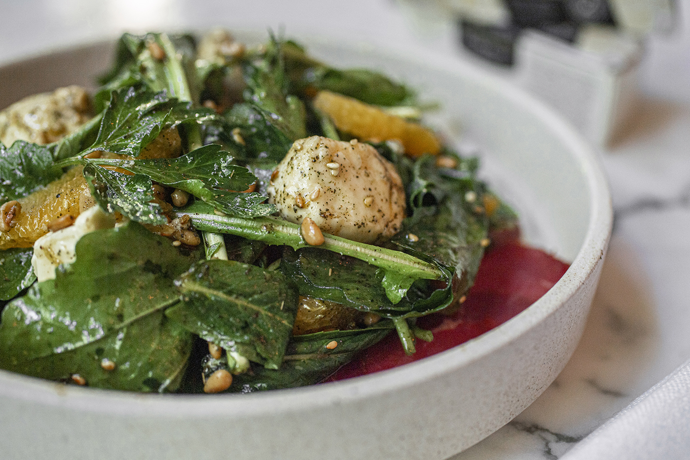 Recipe: Double Cream Brie, Rocket and Basturma Salad