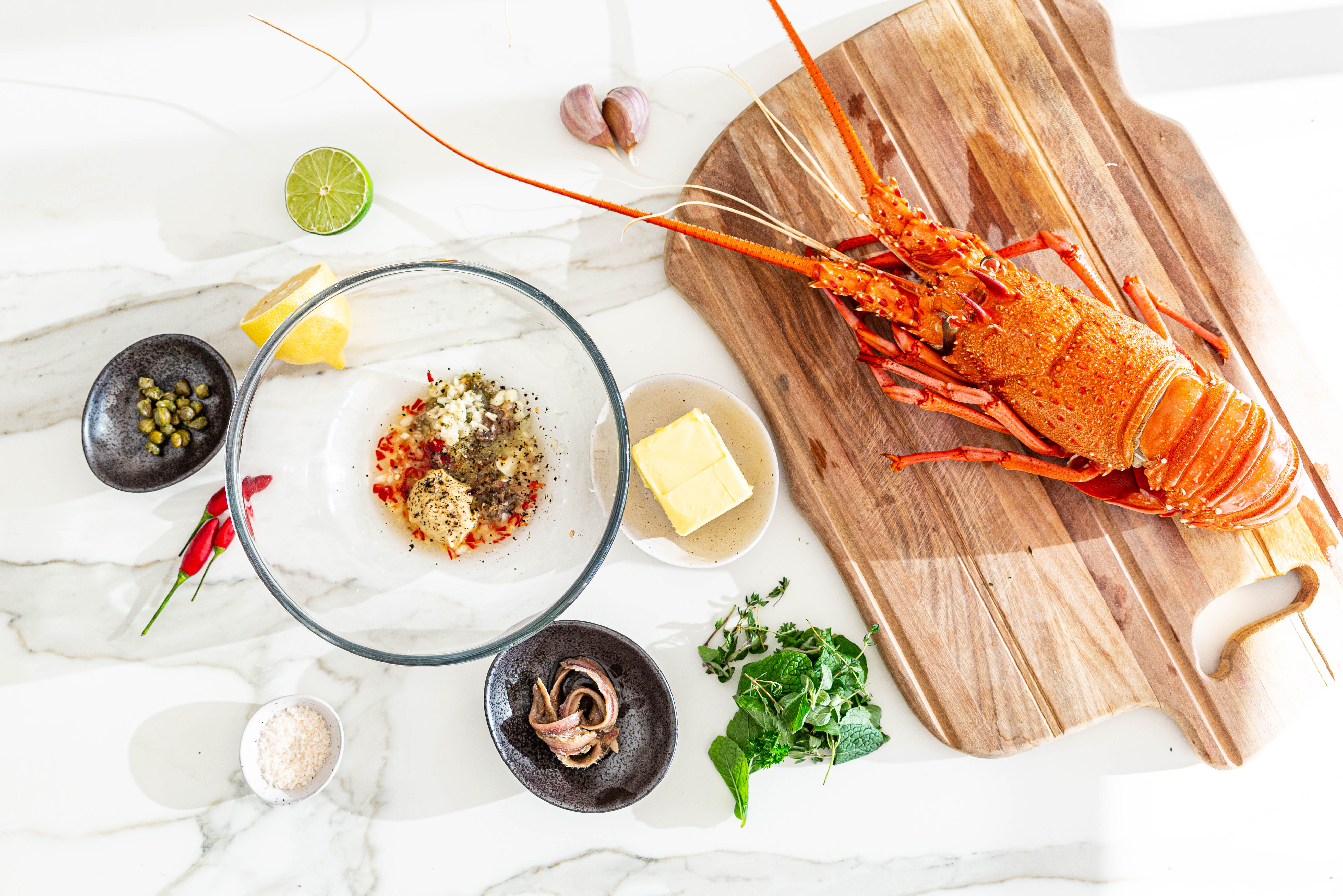 Recipe: Guy Turland’s Simple Barbequed Lobster With Salsa Verde Butter