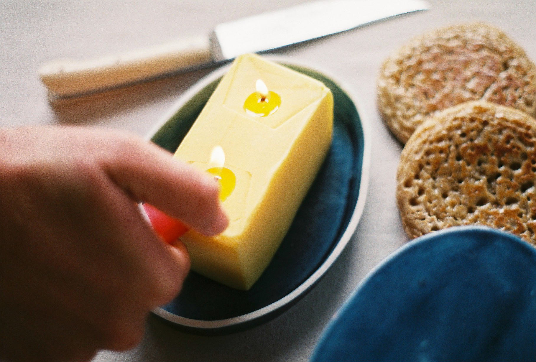 Spread Pure Joy With a Butter-Shaped Candle in a Hand-Crafted Dish by ...