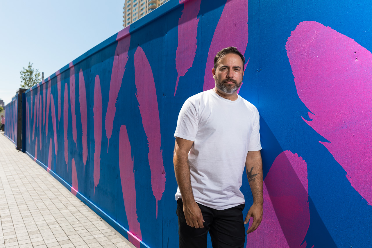 Artist Reko Rennie is Painting a Huge Mural at Barangaroo